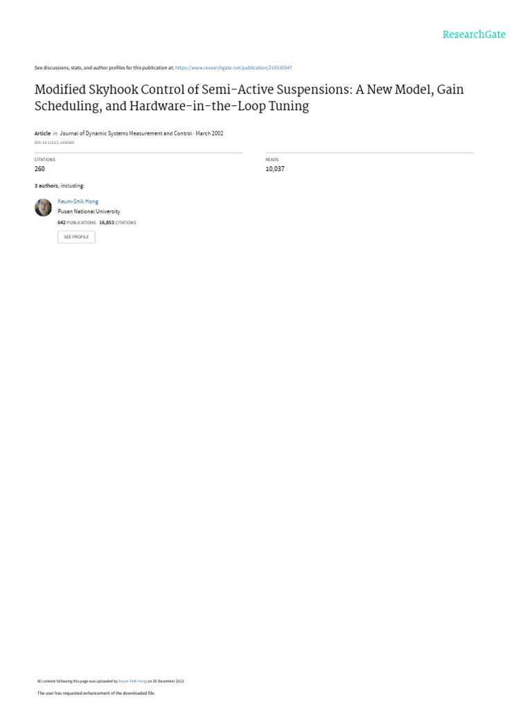 Modified_Skyhook_Control_of_Semi-Active_Suspension | PDF | Mechanical ...