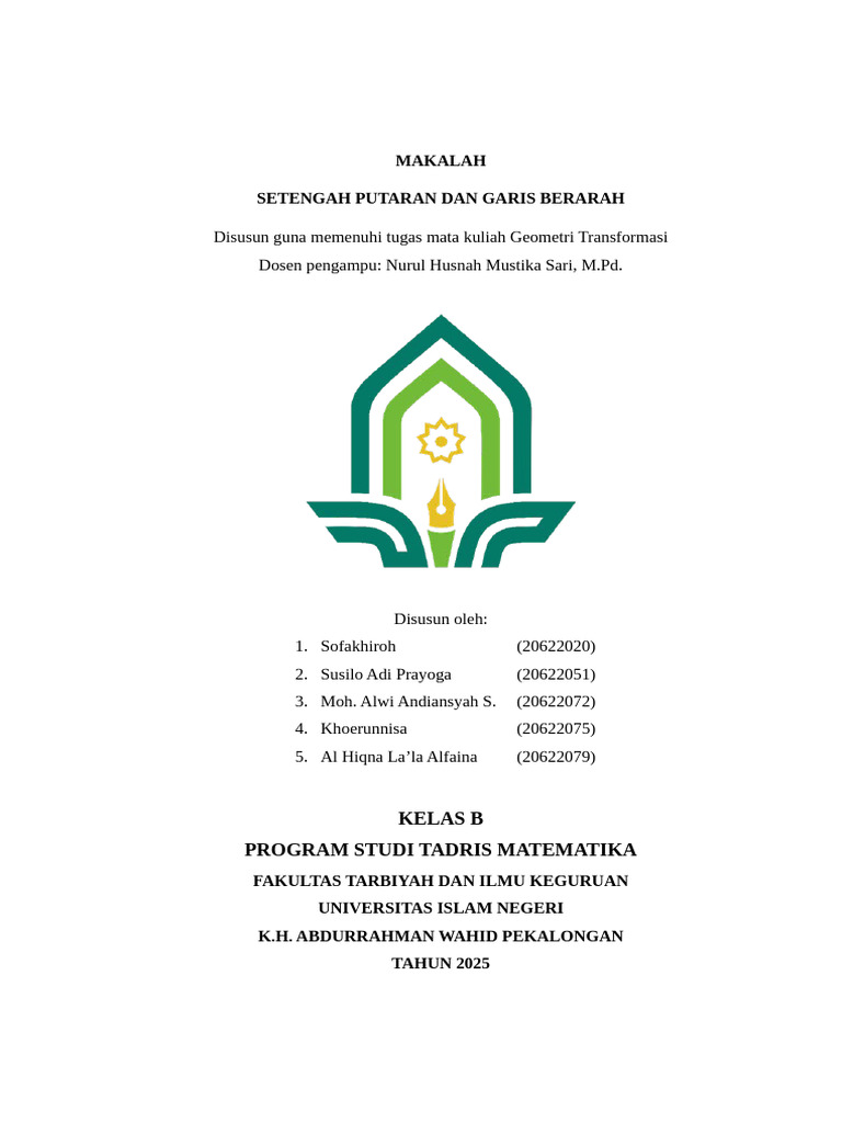 Setengah Putaran dan Garis Berarah Geometri | PDF