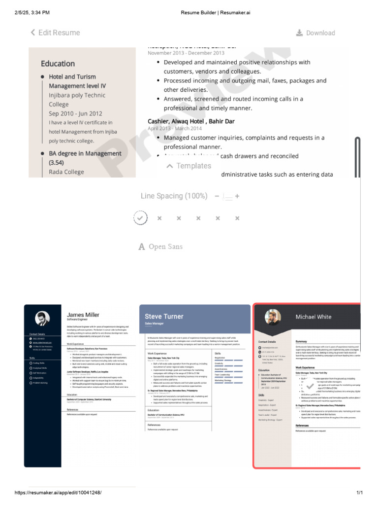 Resume Builder - Resumaker - Ai | PDF