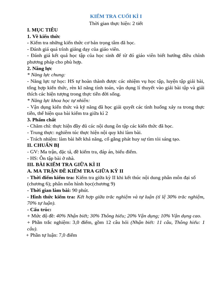 Đề Kiểm Tra Giữa HK2-Toan-9-Canh-dieu | PDF