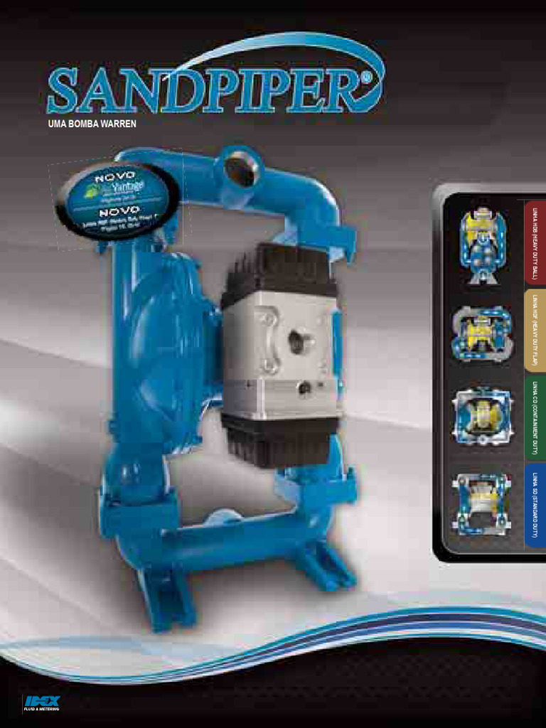 Bombas Sandpiper: Soluções AODD | PDF | Bomba | Engenharia Mecânica