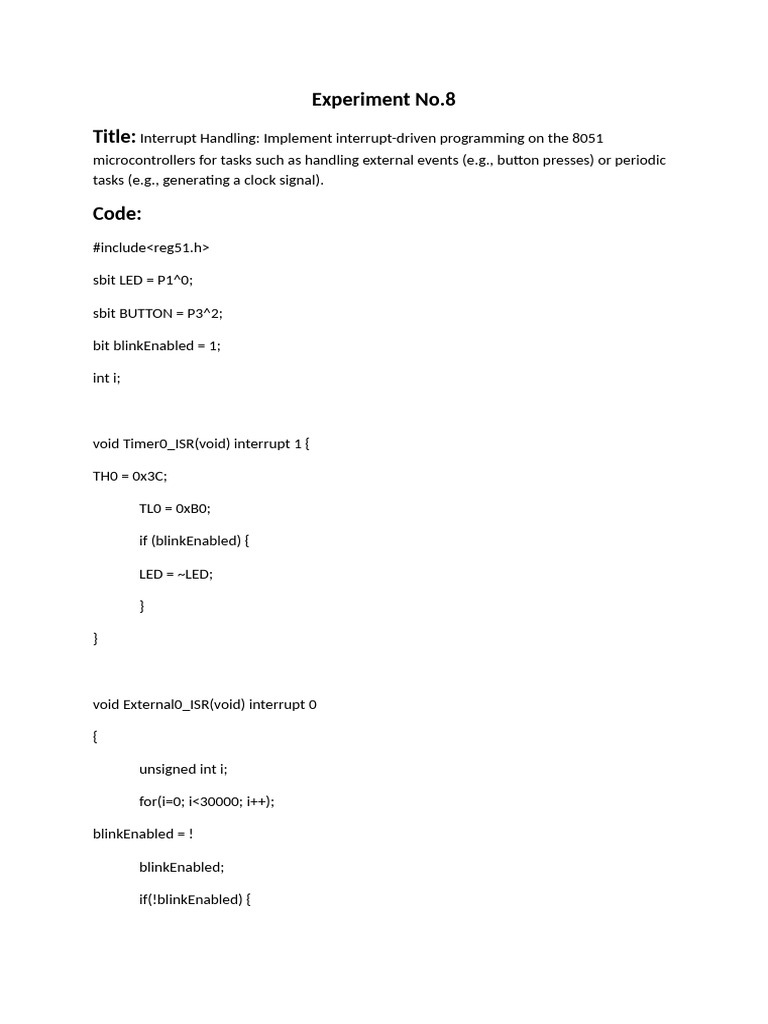 Experiment No8 - Mci | PDF