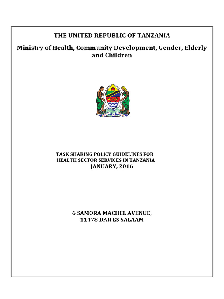 Task Sharing Policy for Health Services | PDF | Health Professional ...