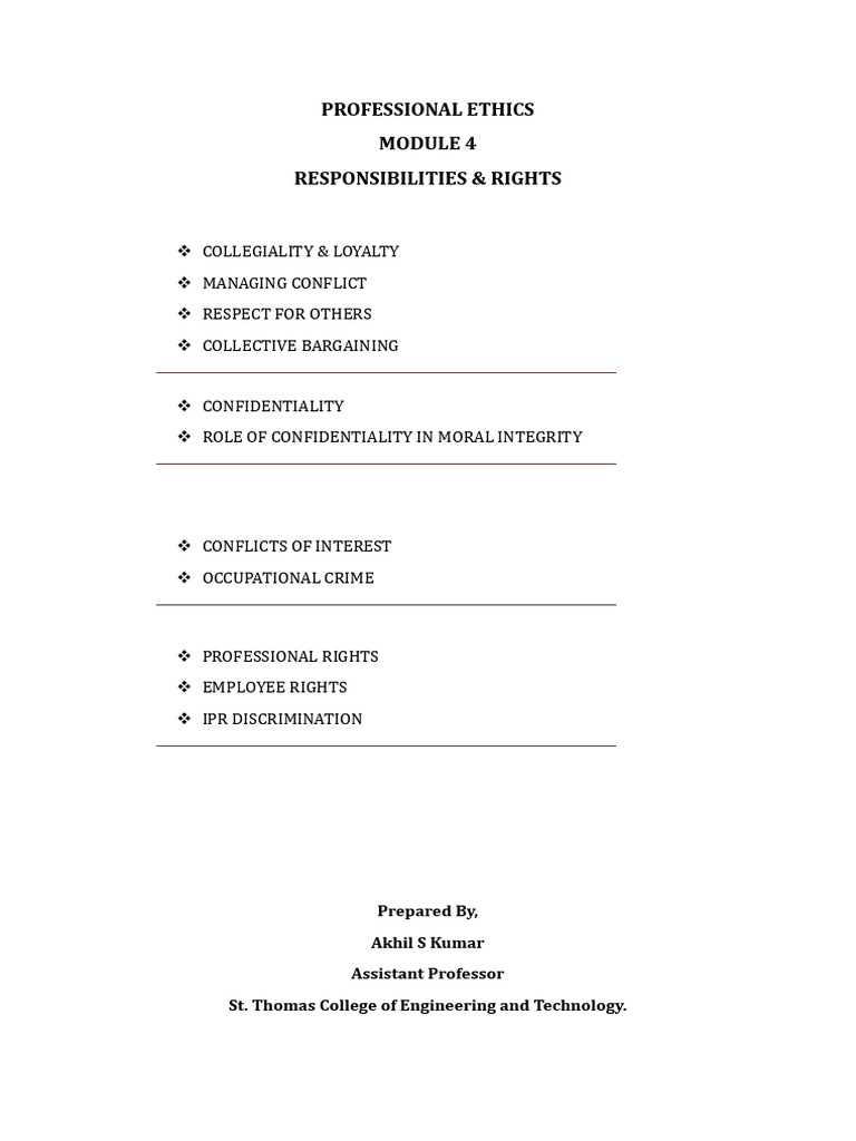 New Professional Ethics m4 Notes | PDF | Intellectual Property ...