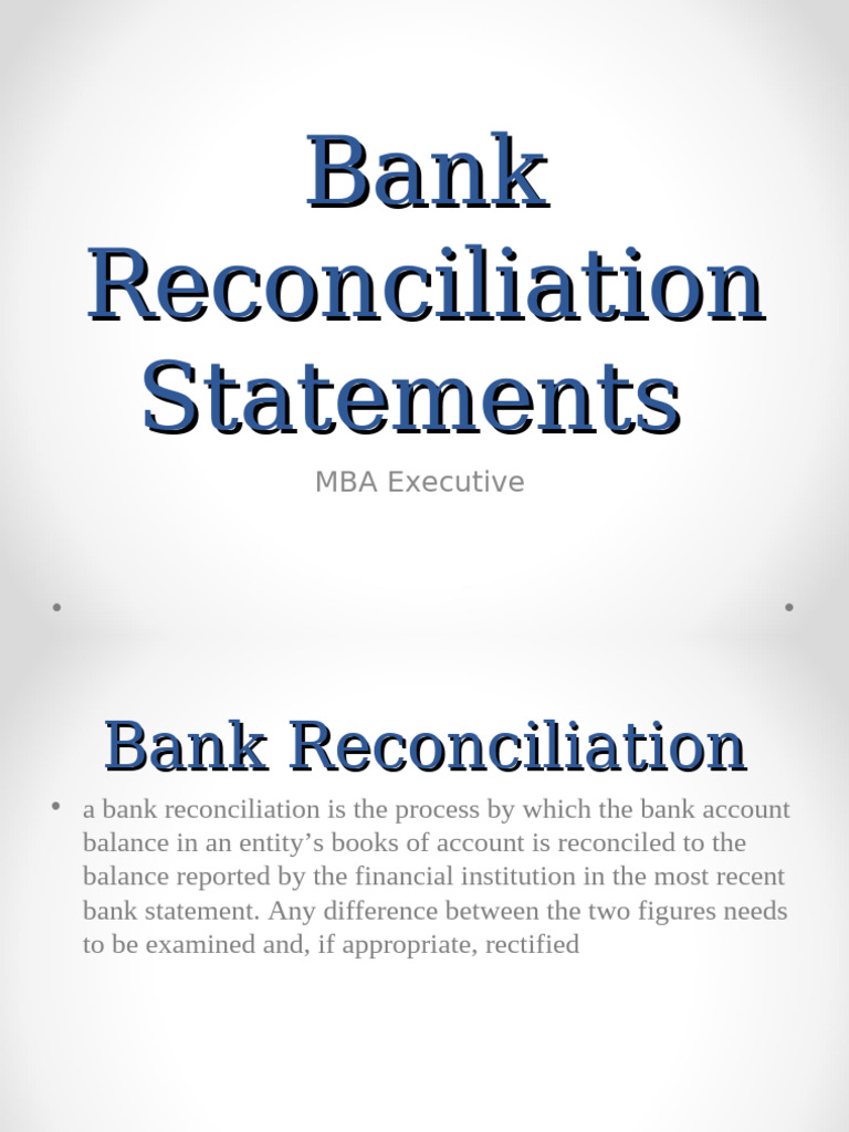 Bank Reconciliation Statements | PDF | Banks | Cheque
