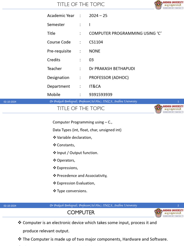 C Updated | PDF | Data Type | Integer (Computer Science)