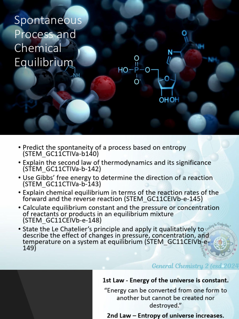 For Sharing Spontaneous Process Chemical EQ | PDF | Chemical Equilibrium | Entropy