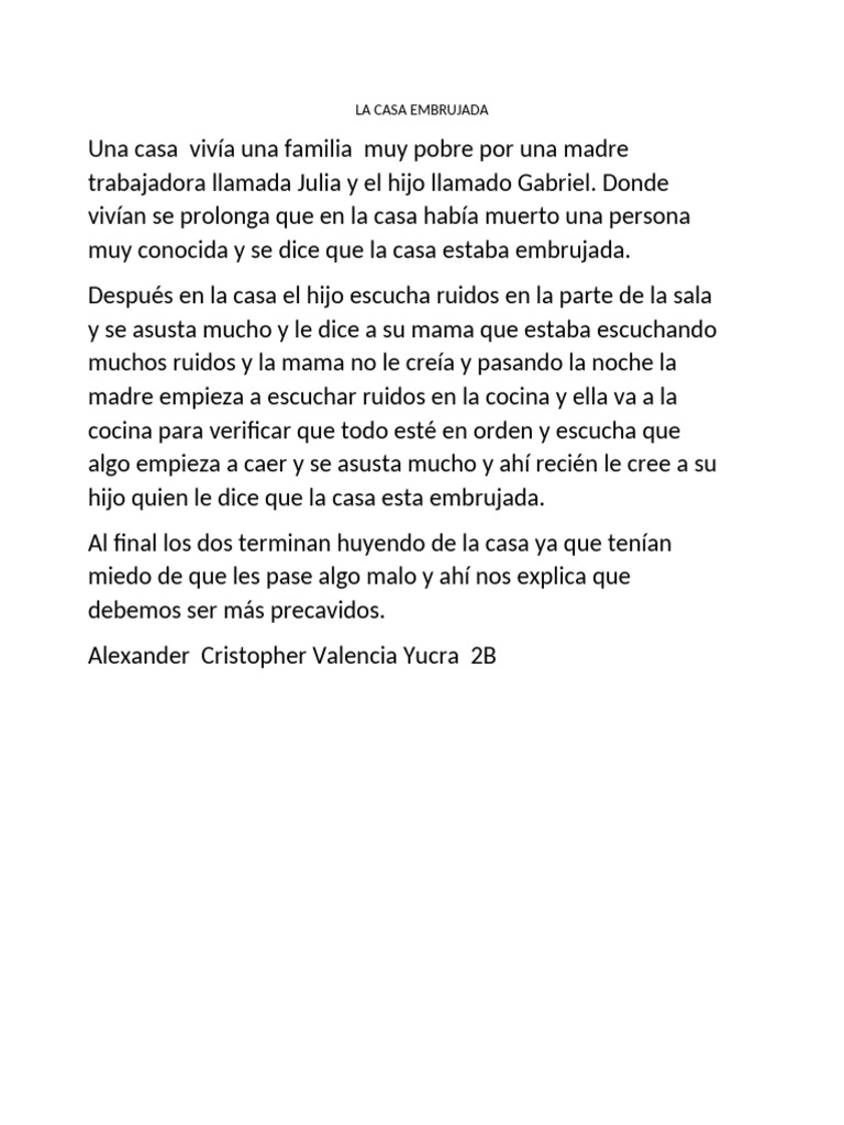 La Casa Embrujada | PDF