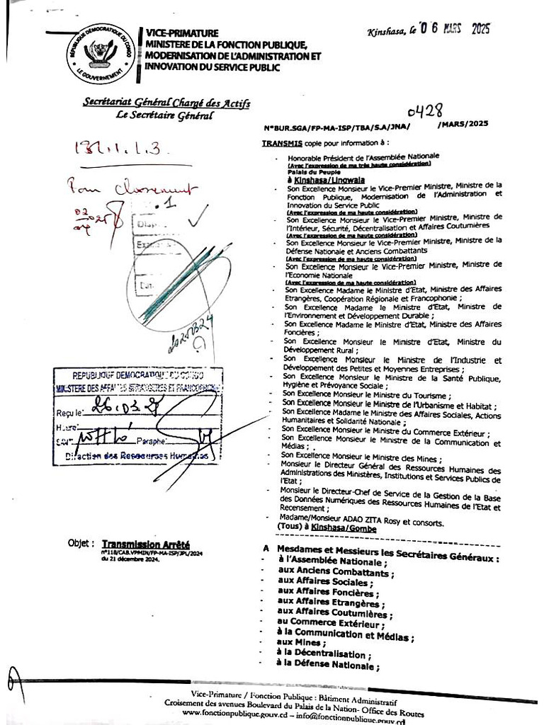 PDF Scanner Transm Arrêté | PDF