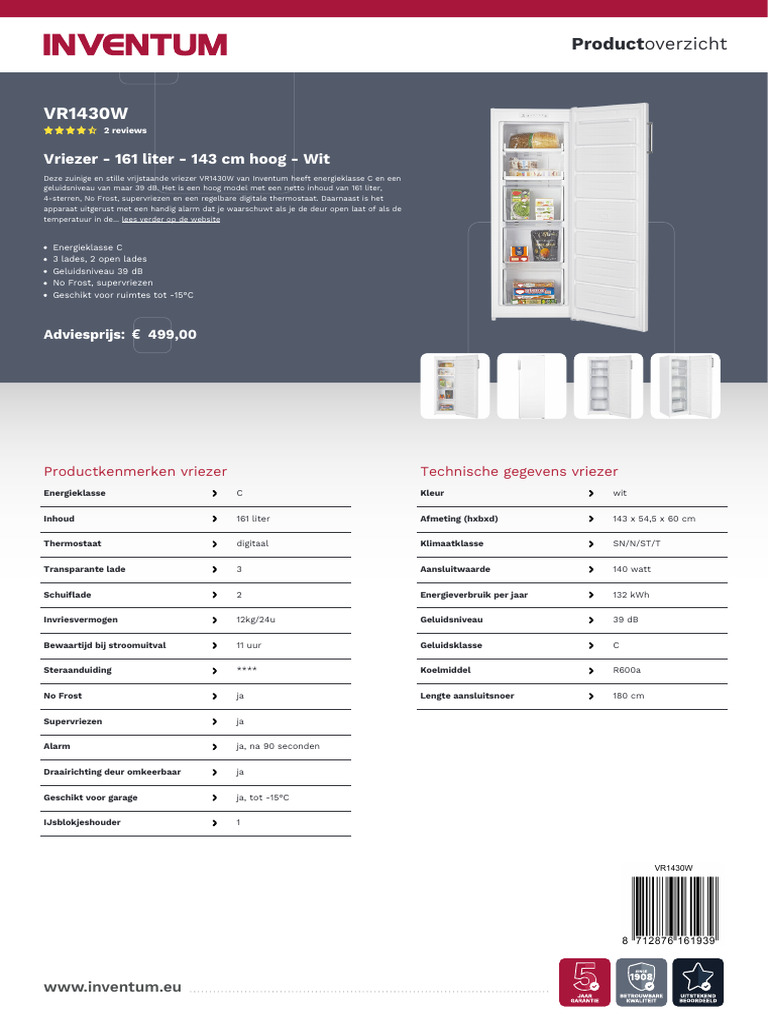 Inventum-VR1430W-productsheet | PDF