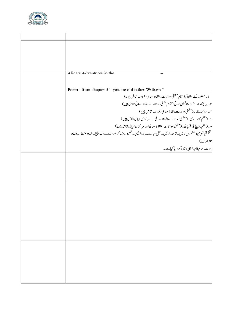 Class 6 Mid Term Exam Syllabus 2024-25 | PDF