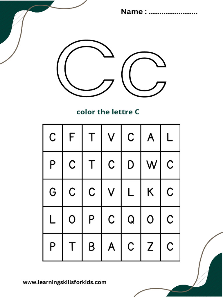 Coloring Booklet Worksheet (C) | PDF