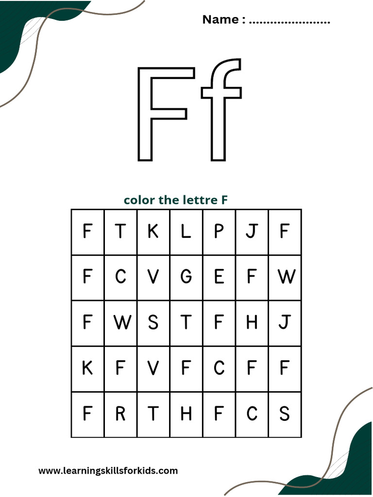Color the Letter F Activity | PDF