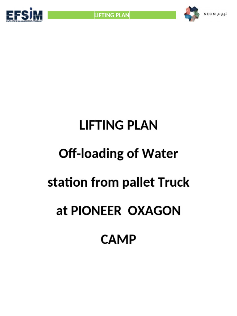 Water Station Lifting Plan at Oxagon | PDF | Crane (Machine)