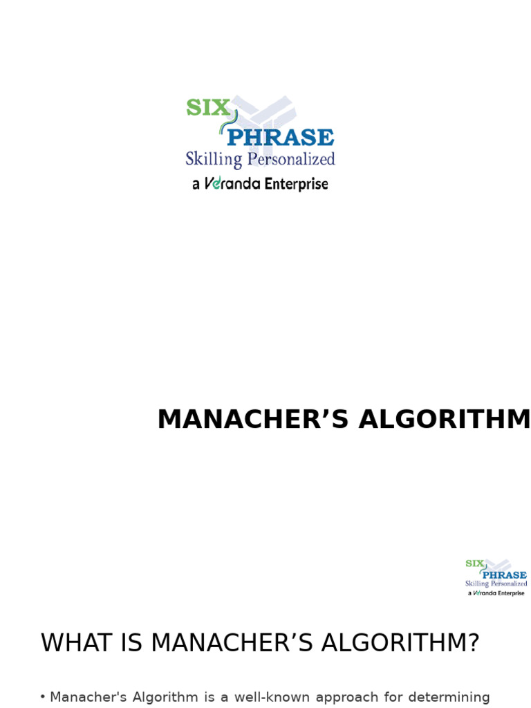 L30 Manacher's Algorithm | PDF | Computer Programming | Algorithms And Data Structures