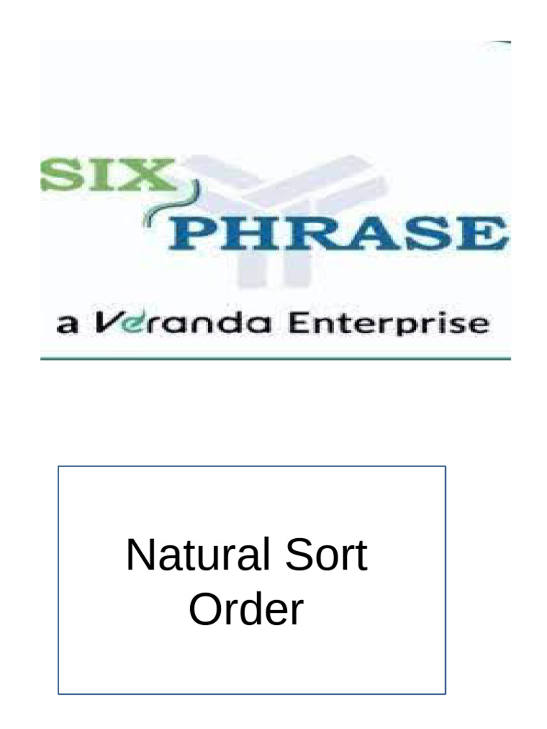L26 - Natural Sort Order | PDF