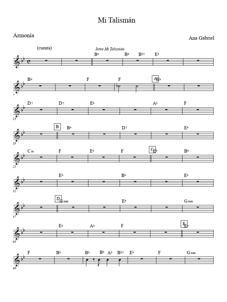 Mi Talismán - Ana Gabriel Lyrics | PDF