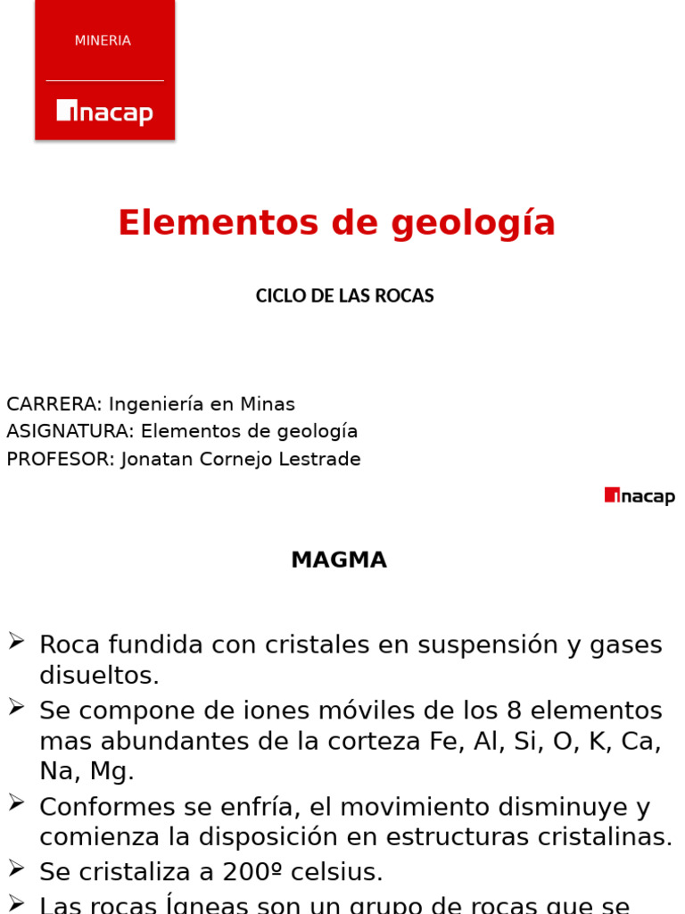 Ciclo de Rocas 1 | PDF | Roca ígnea | Roca (geología)