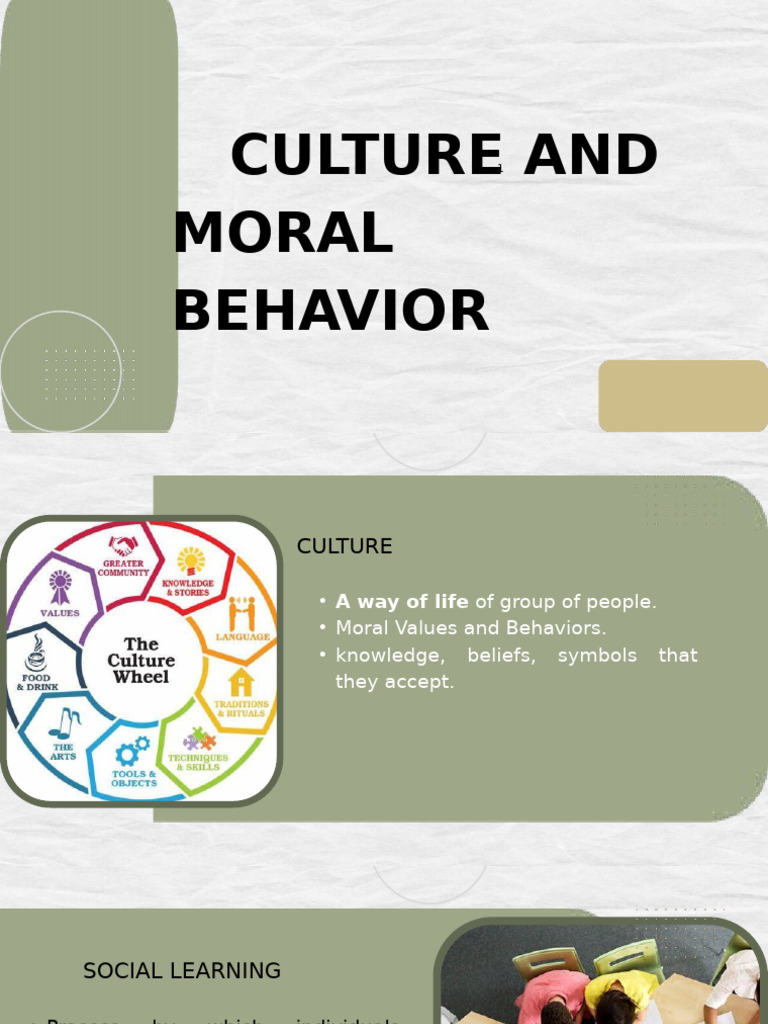 Culture and Moral Behavior | PDF | Morality | Knowledge
