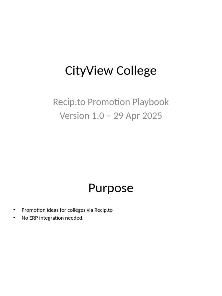 College Promotions Playbook v1.0 | PDF | Credit Card | Financial Technology