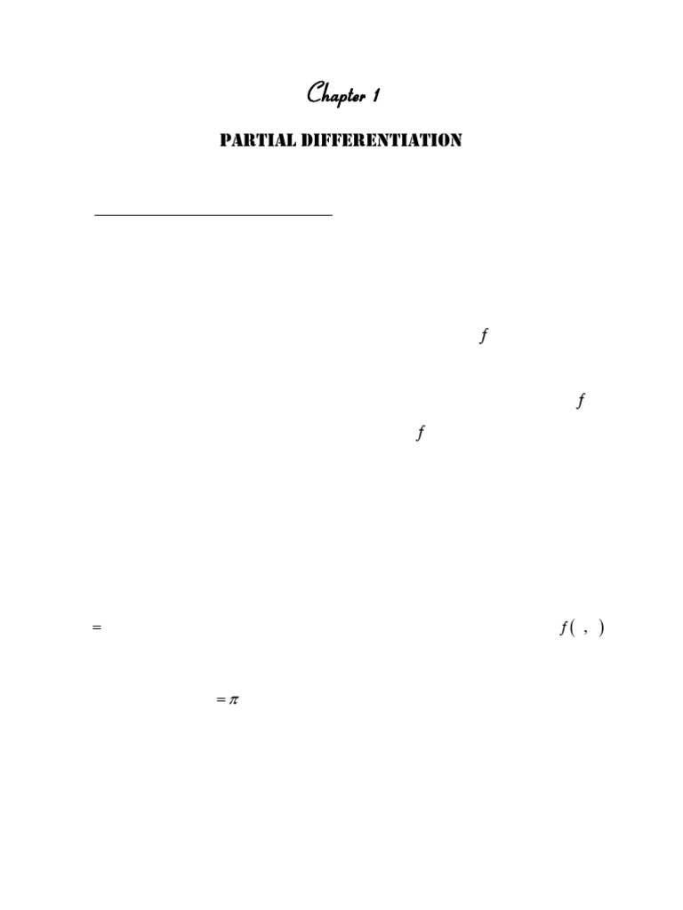 01 Partial Derivatives 1st Lec | PDF | Variable (Mathematics) | Function (Mathematics)