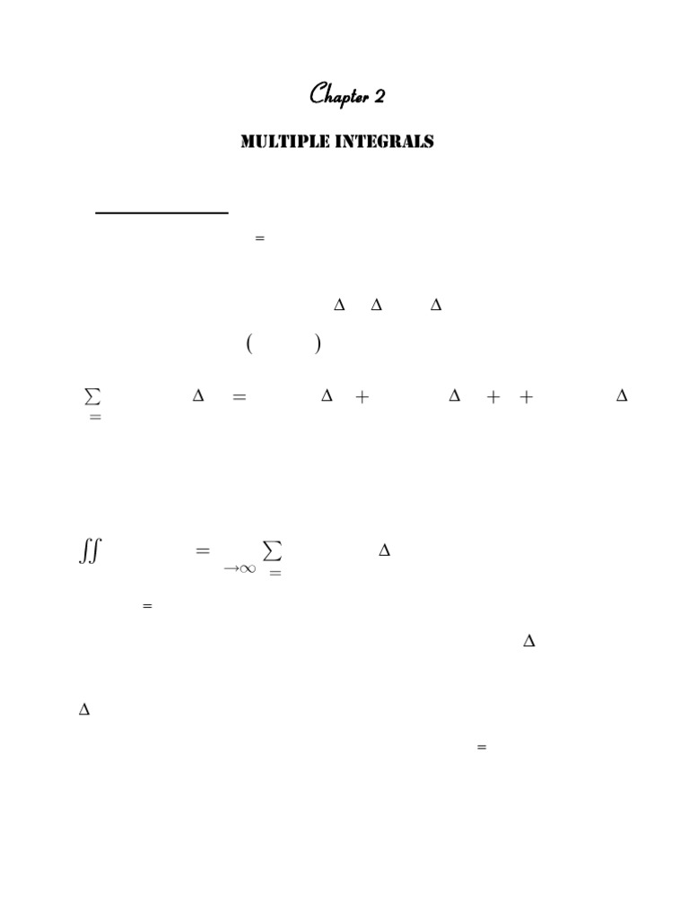 04 Multiple Integrals | PDF