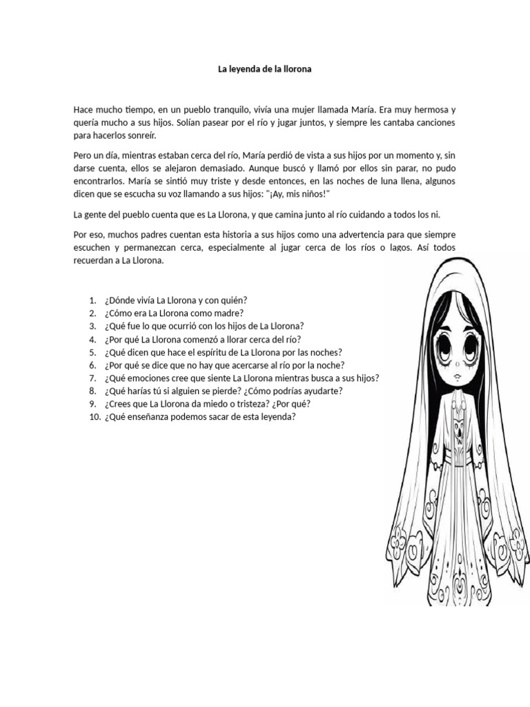 La leyenda de la llorona | PDF