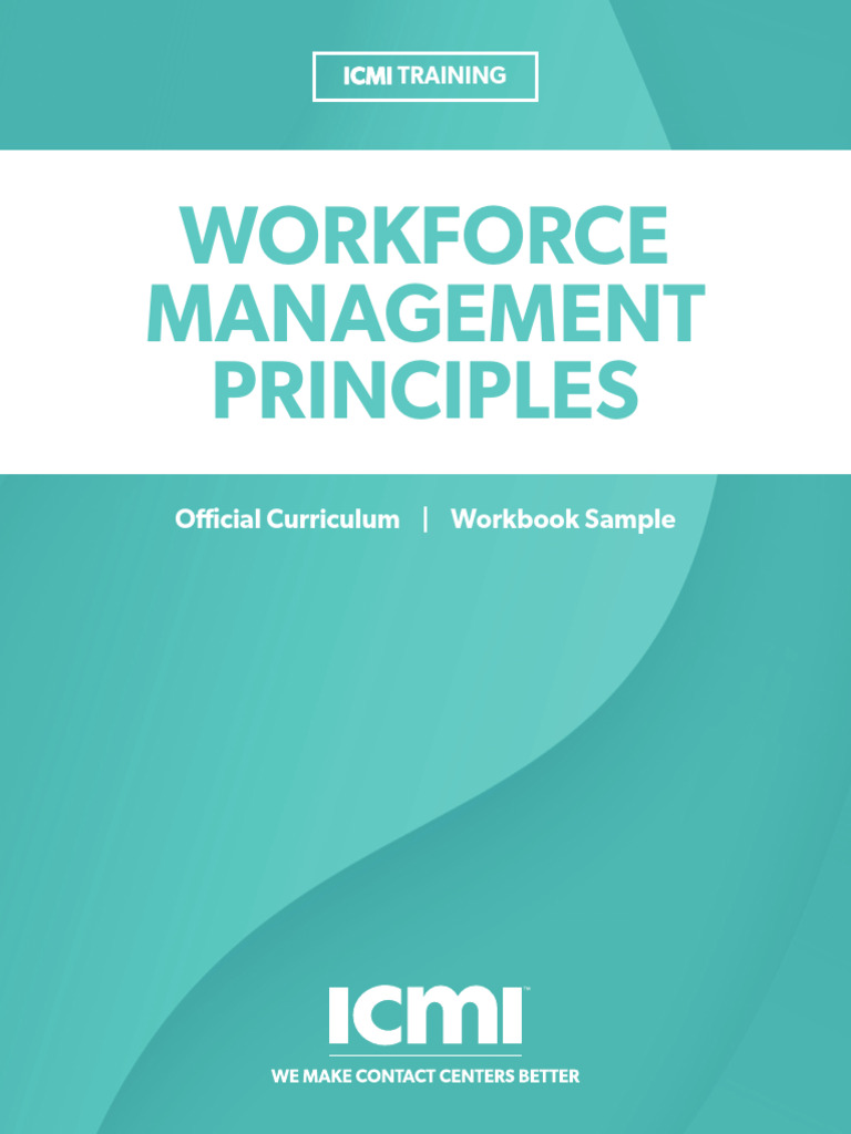 ICMI Workforce Management Training | PDF | Call Centre | Business