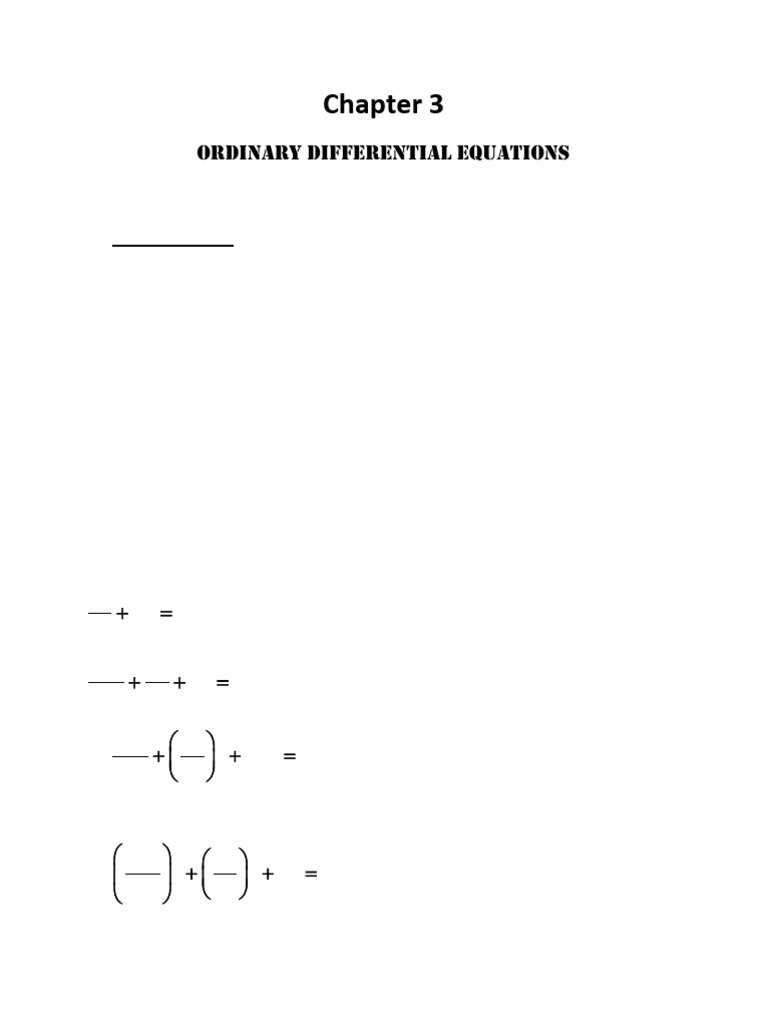 06 Ordinary differential equations | PDF | Boundary Value Problem | Equations