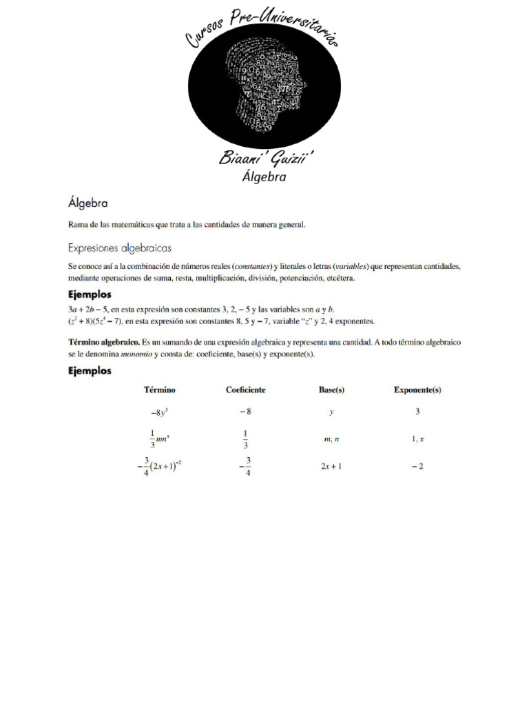 Clase de (Álgebra) | PDF