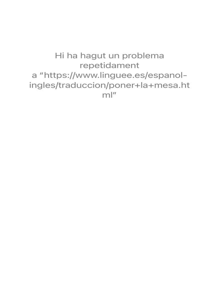 Httpswww.linguee.esespanol Inglestraduccionponer+La+Mesa.html | PDF