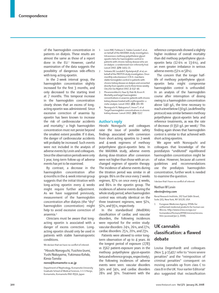 UK Cannabis Classification A Flawed Debate - Lancet | PDF | Medicine ...