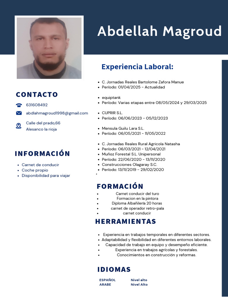 Currículum Vitae Asesor Financiero Profesional Corporativo Azul y Gris - 20250401 - 223437 ...