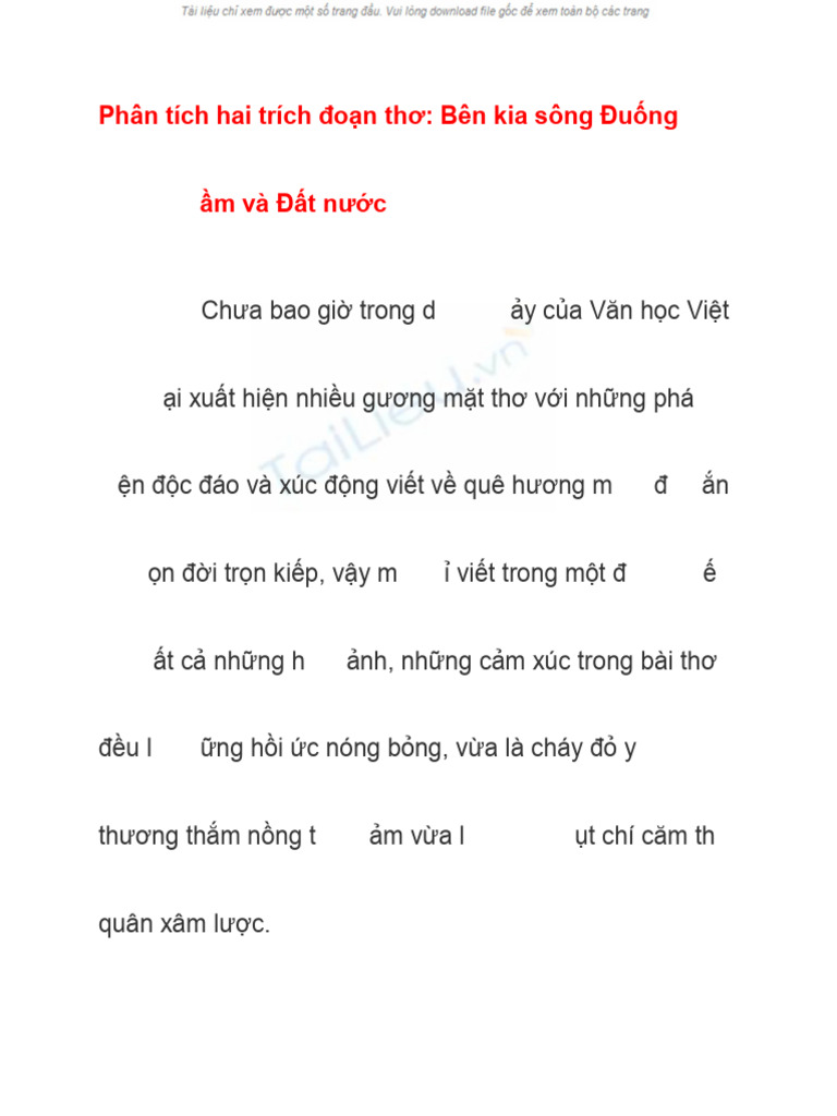 Phan Tich Hai Trich Doan Tho Ben Kia Song Duong 032 | PDF