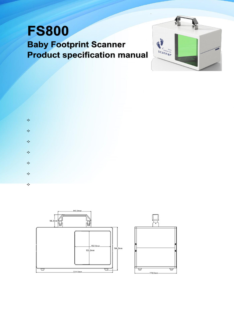 Footprint Scanner FS800 en | PDF | Fingerprint | Image Scanner