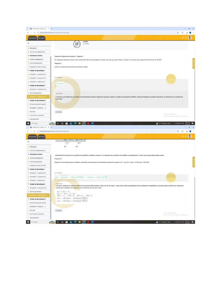 Actividad 5 Aplicaciones Ecuaciones Orden Superior. Movimiento Armónico ...