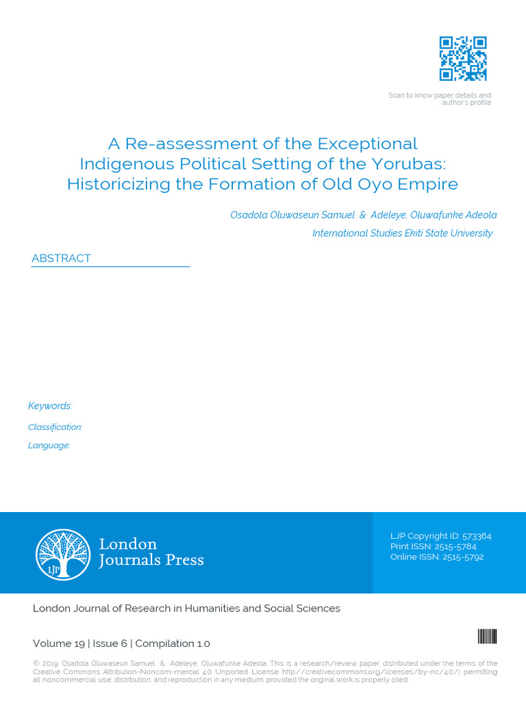 694_A-Re-Assessment-of-the-Exceptional-Indigenous-Political-Setting-of-the-Yorubas-Historicizing ...