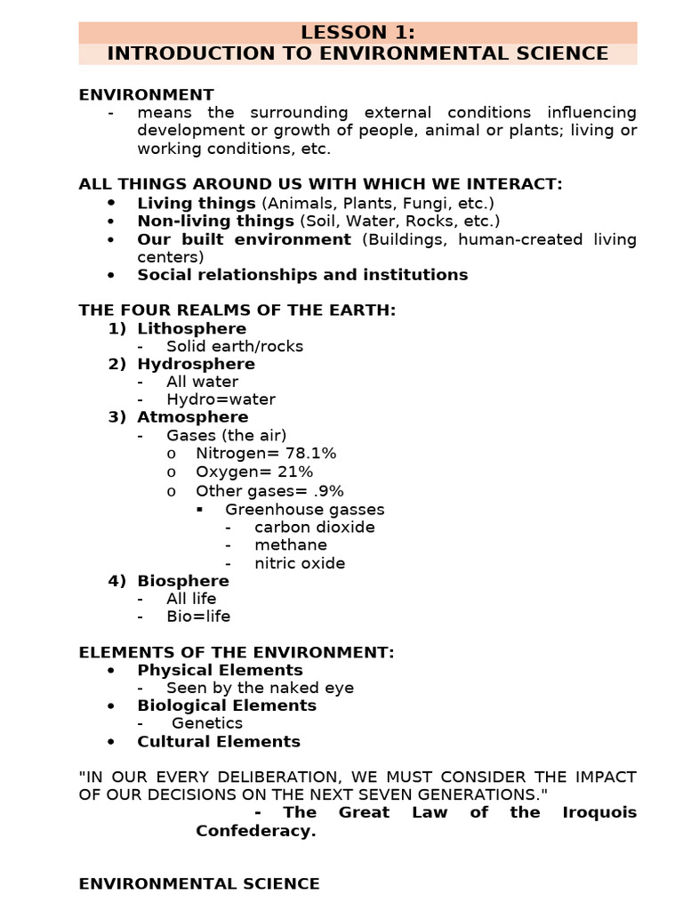 ENVISCI Lecture Chapter 1 5 | PDF | Food Web | Ecosystem
