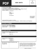 Bio Data PDF | PDF