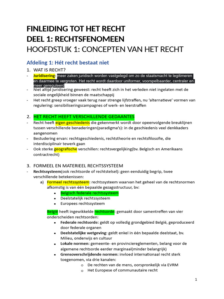 Inleiding Tot Recht - V1 en V2 | PDF