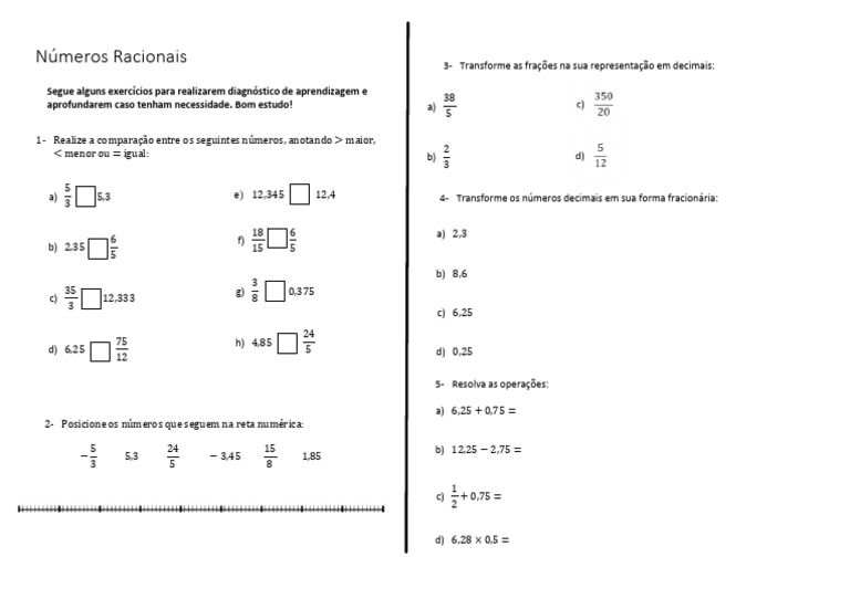 1- N-meros Racionais - Fra--es e Decimais | PDF