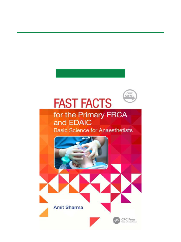 Fast Facts For The Primary FRCA and EDAIC Basic Science For Anaesthetists 1st Edition PDF | PDF ...