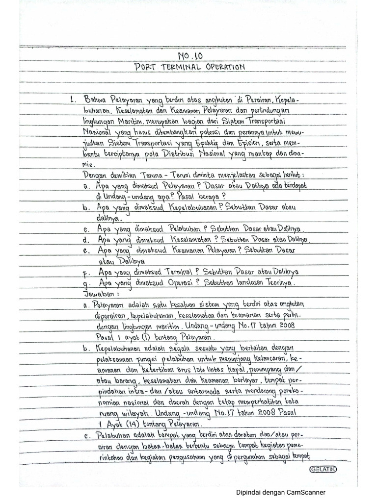 No. 10 Port Terminal Operation | PDF