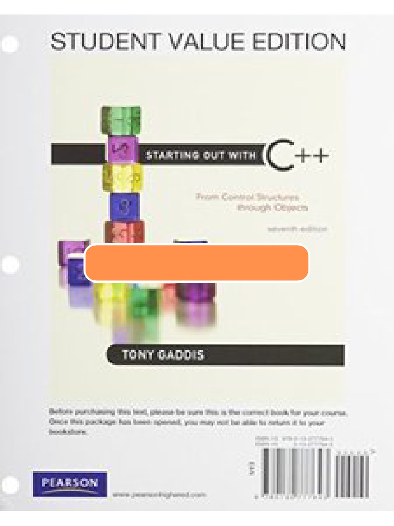 Testbank For Starting Out With C From Control Structure To Objects 7th ...