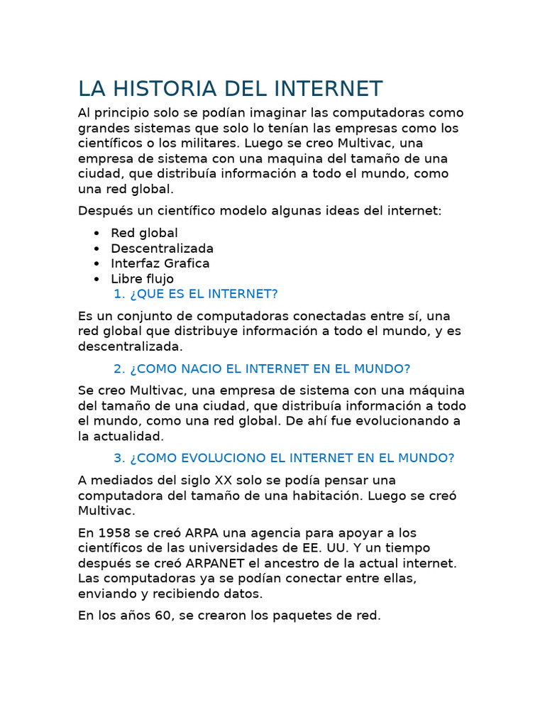 Historia Del Internet 4 | PDF