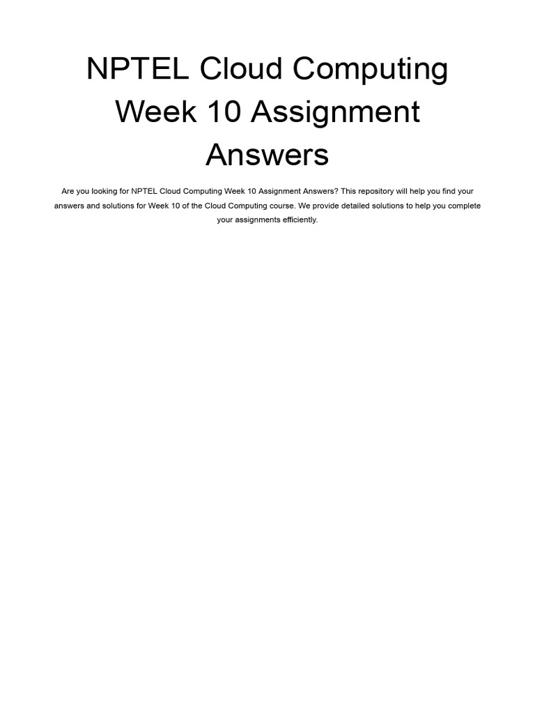 Week 10 | PDF
