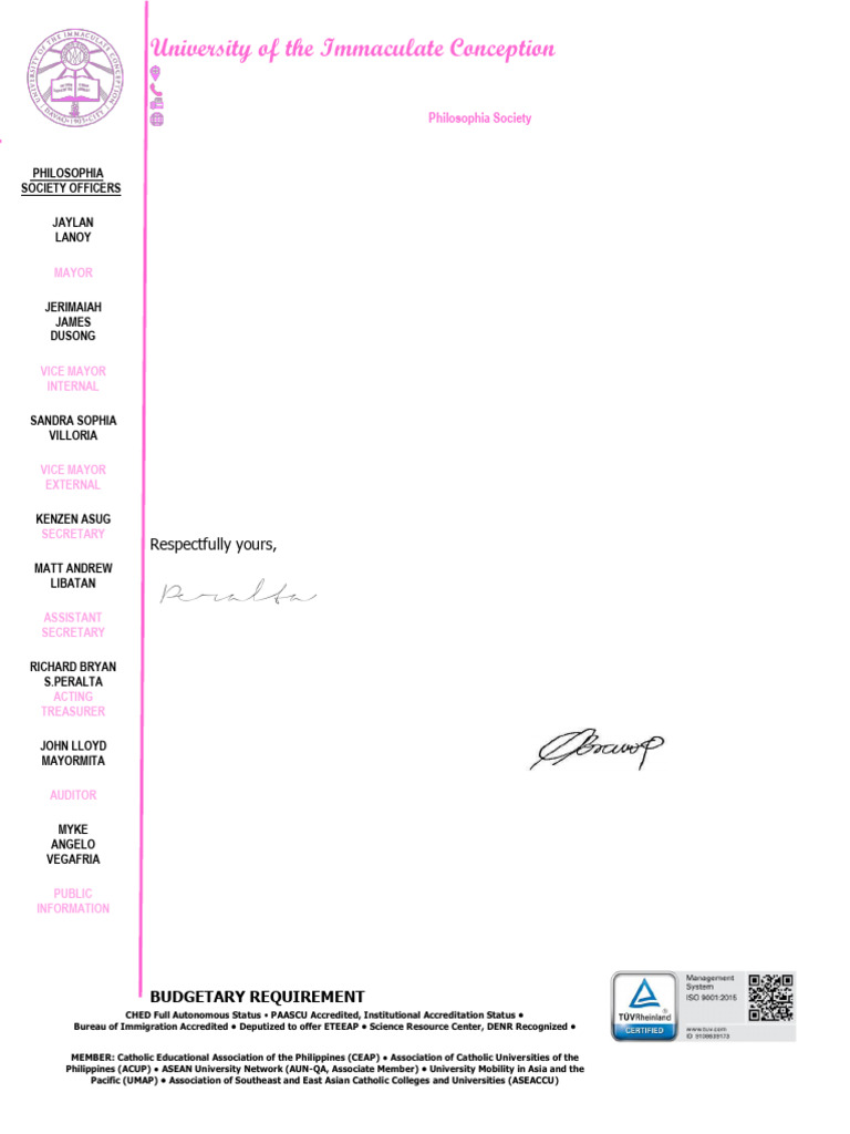 _Budget Request Letter General Assembly & Elections (1) (1) | PDF
