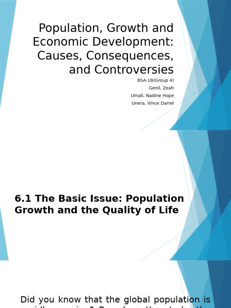 Population Growth and Economic Development | PDF | Economic Growth ...