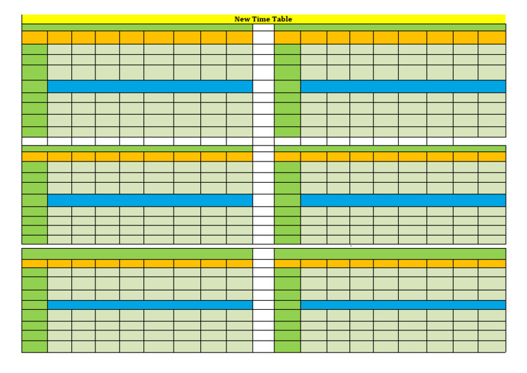 Weekly Class Timings Schedule | PDF