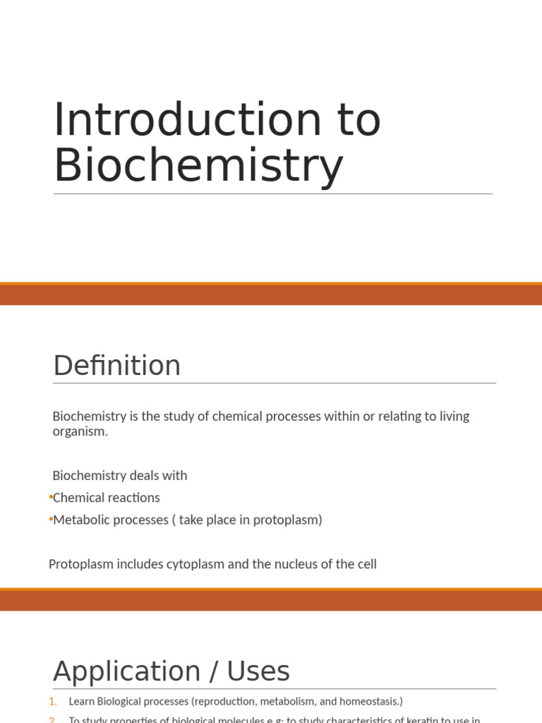 Introduction To Biochemistry | PDF | Ph | Biology